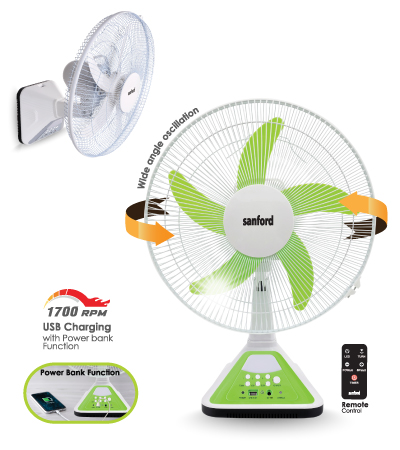 Sanford - Home Appliances - Rechargeable Stand Fan